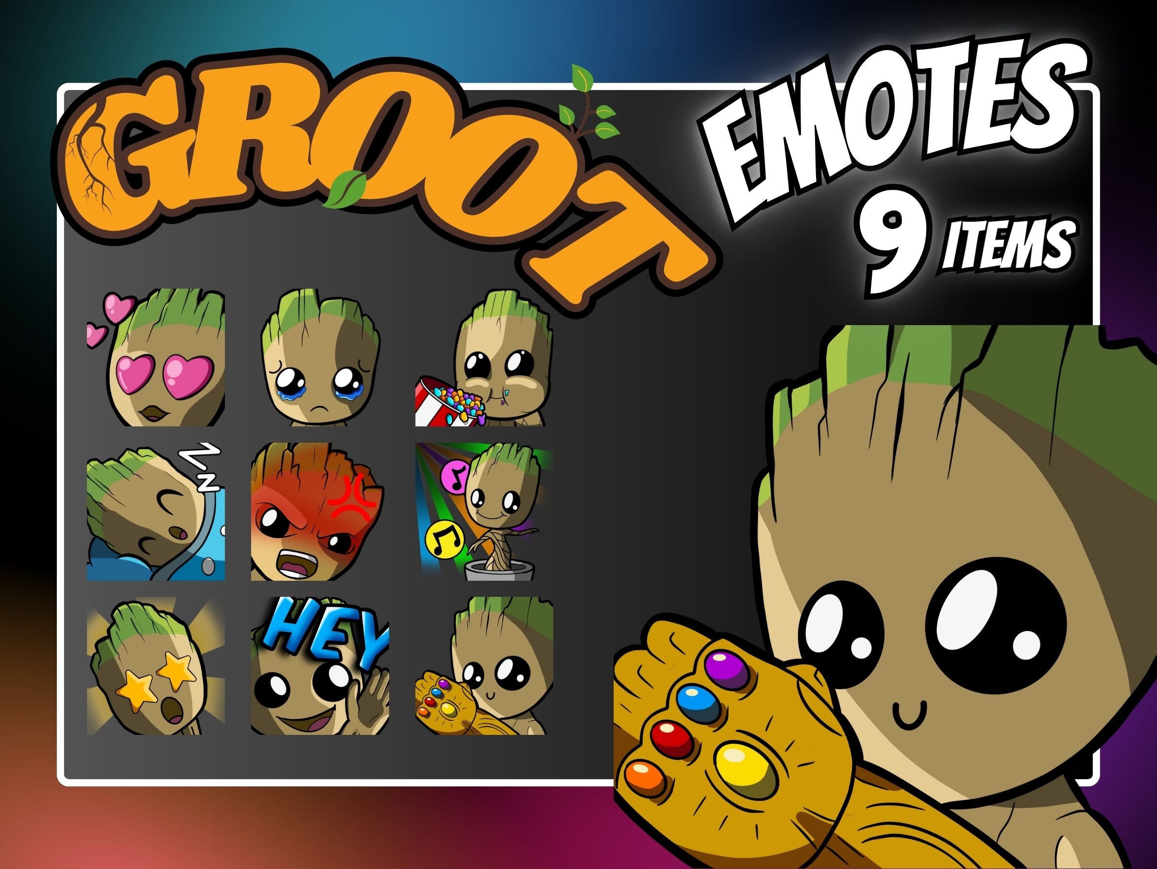 GROOT Emotes - Etsy