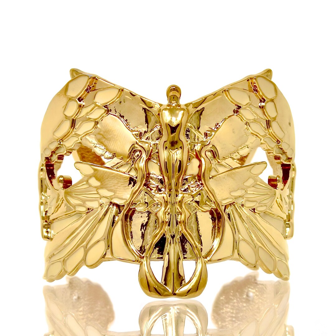 Unique Cuff Bracelet soaring Gold & Champagne Gift, Gift for Mom ...