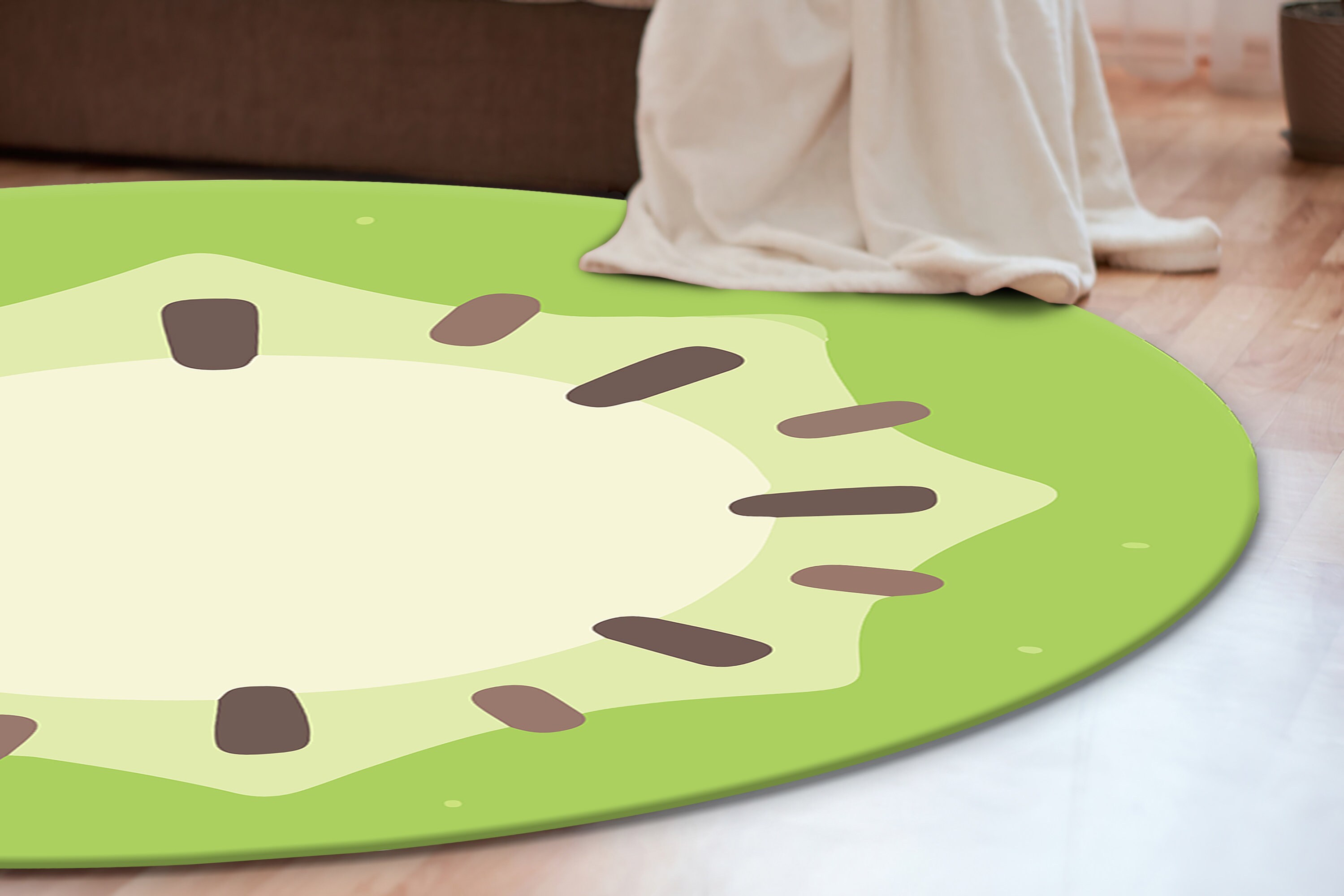 Kiwi Rugs, Trendy Rugs, Sliced Fruit Rugs, Modern Rug, Non-slip Carpet ...