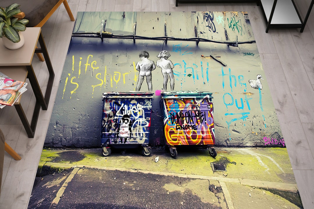 Banksy Peeing Boys Rugs, Banksy Boy Rug, Banksy Life is Short Rug ...