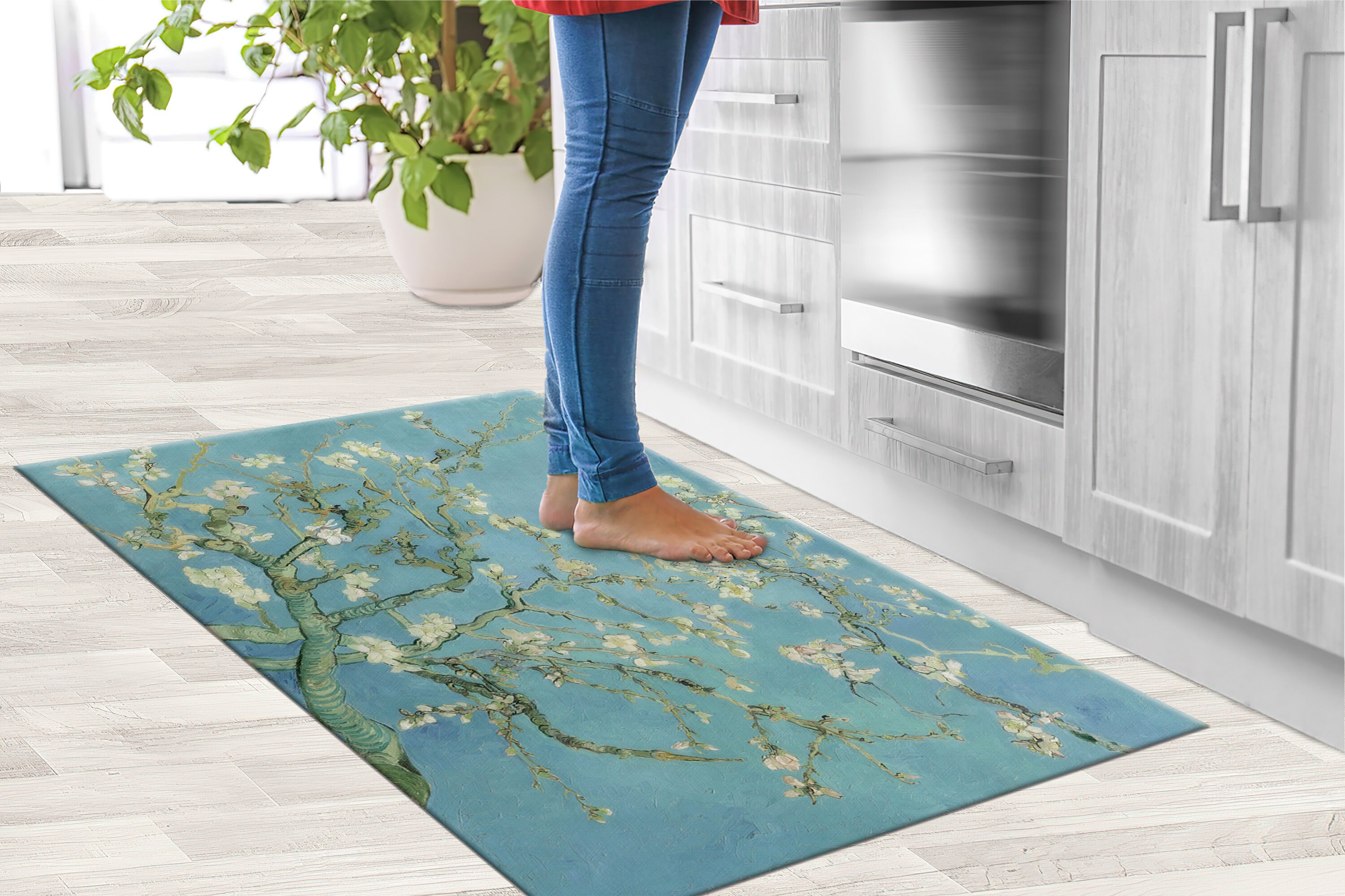 The Blossoming Almond Tree Rugs, Botanical Rugs, Van Gogh Rugs, Famous ...