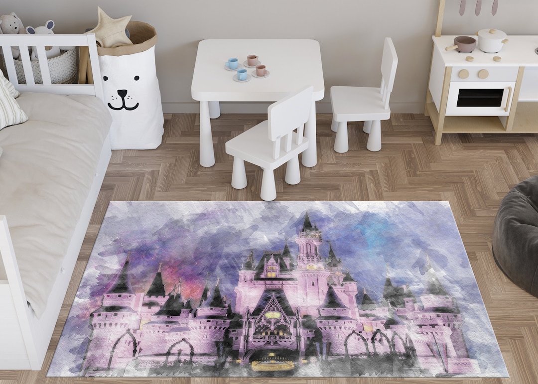 Cinderella Castle Rug, Kids Rugs, Girl Rugs, Modern Rug, Gift for Him ...