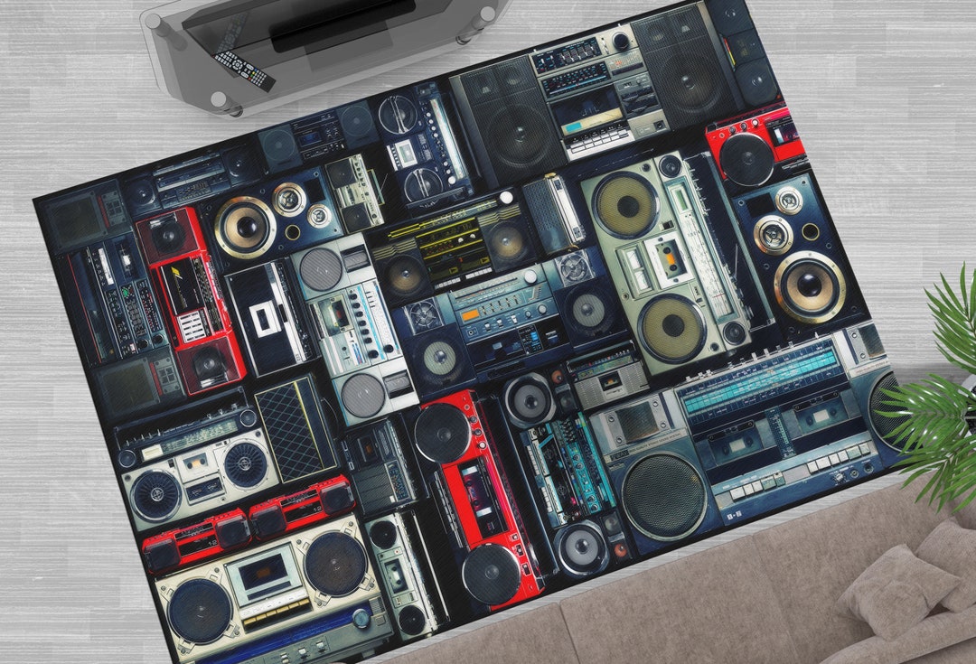 Boombox Rug Retro Audio Cassette Rug Cassette Rugs Music - Etsy