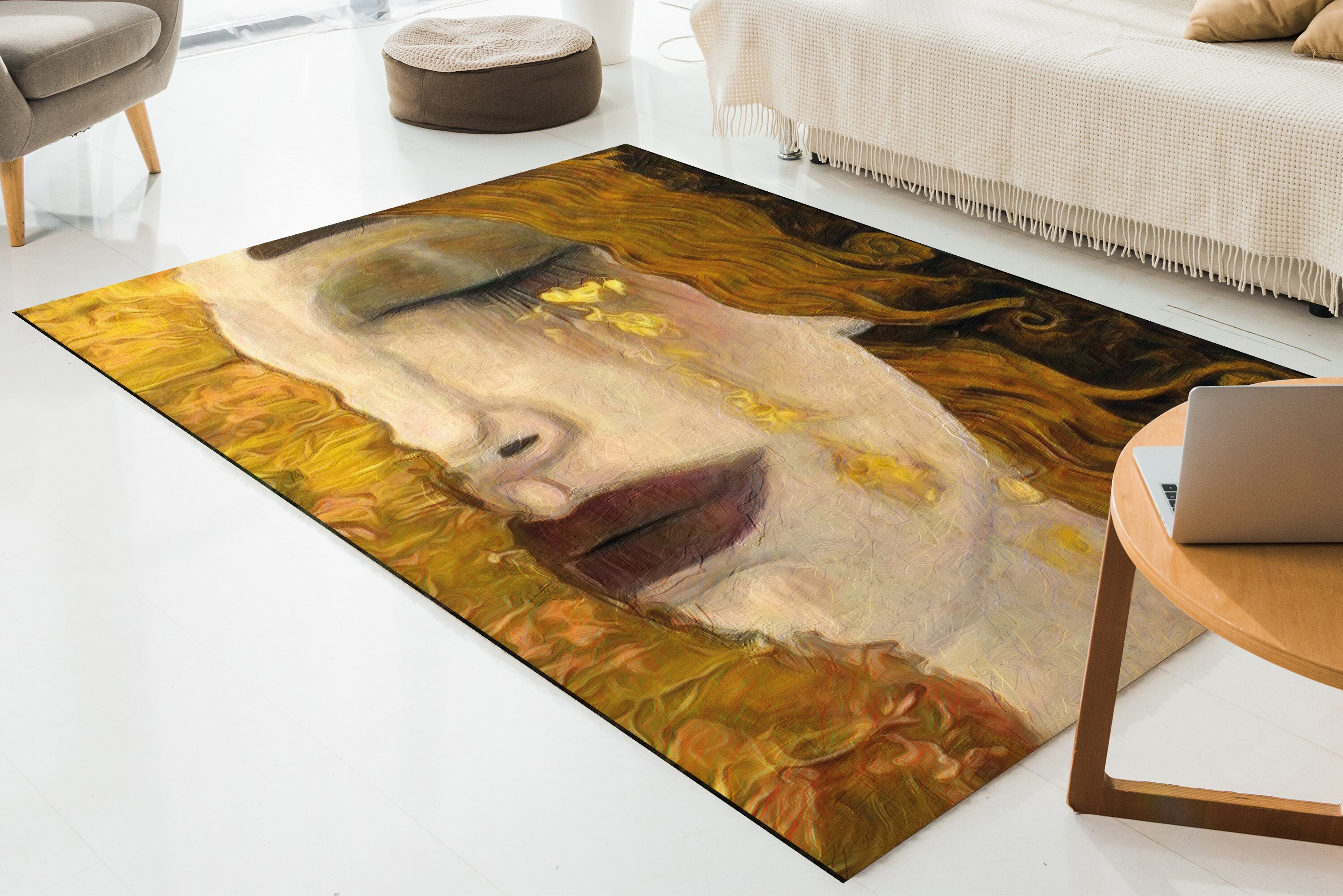 The Golden Tears Rug Gustav Klimt Rug Freya's Tears Rug - Etsy