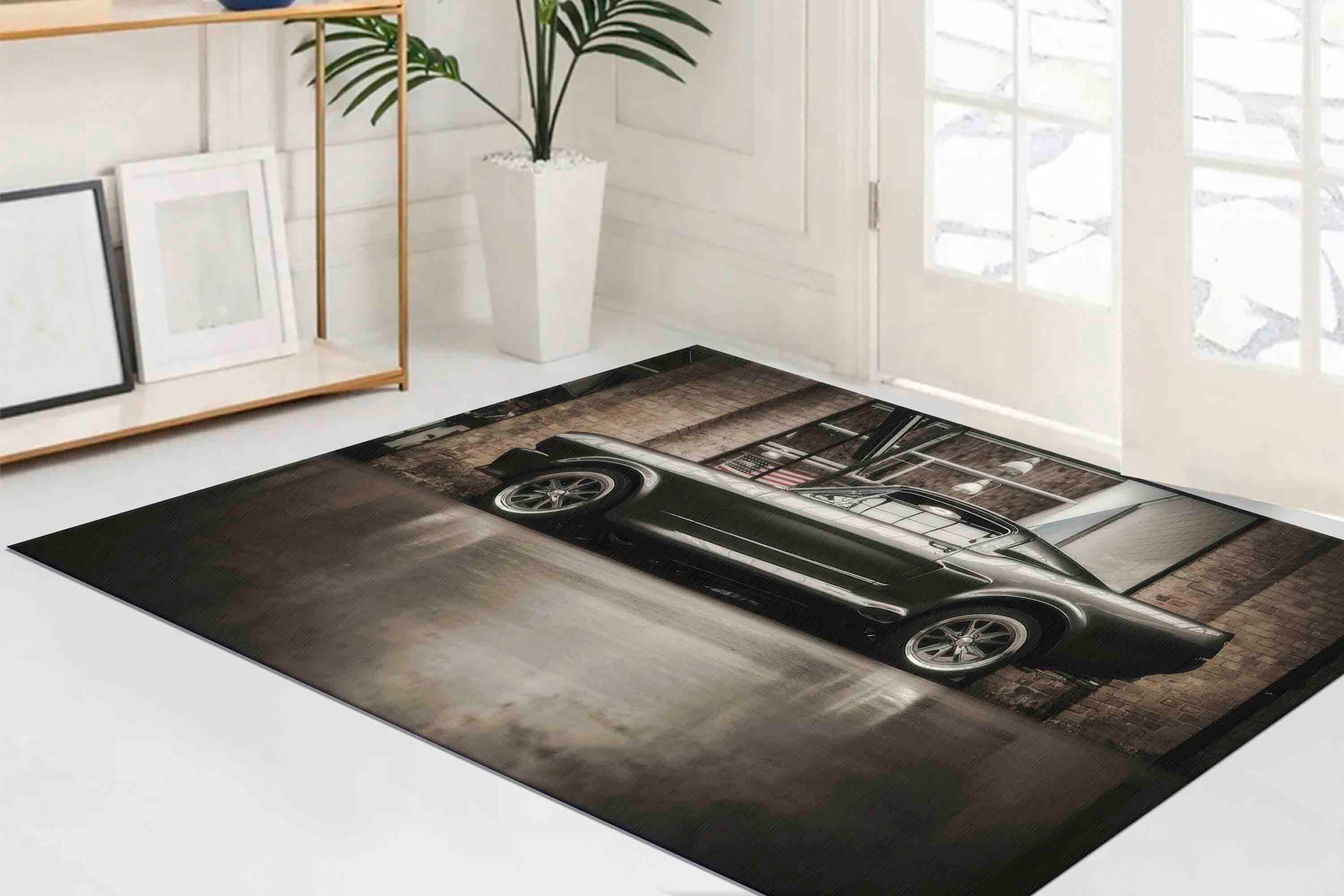 The Ford Mustang Rugs, American Mustang Car Rugs, American Car Rugs ...