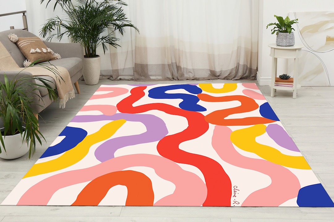 Keith Haring Rug, Colorful Rugs, Dancing Rugs, Graffiti Rug, Pattern ...