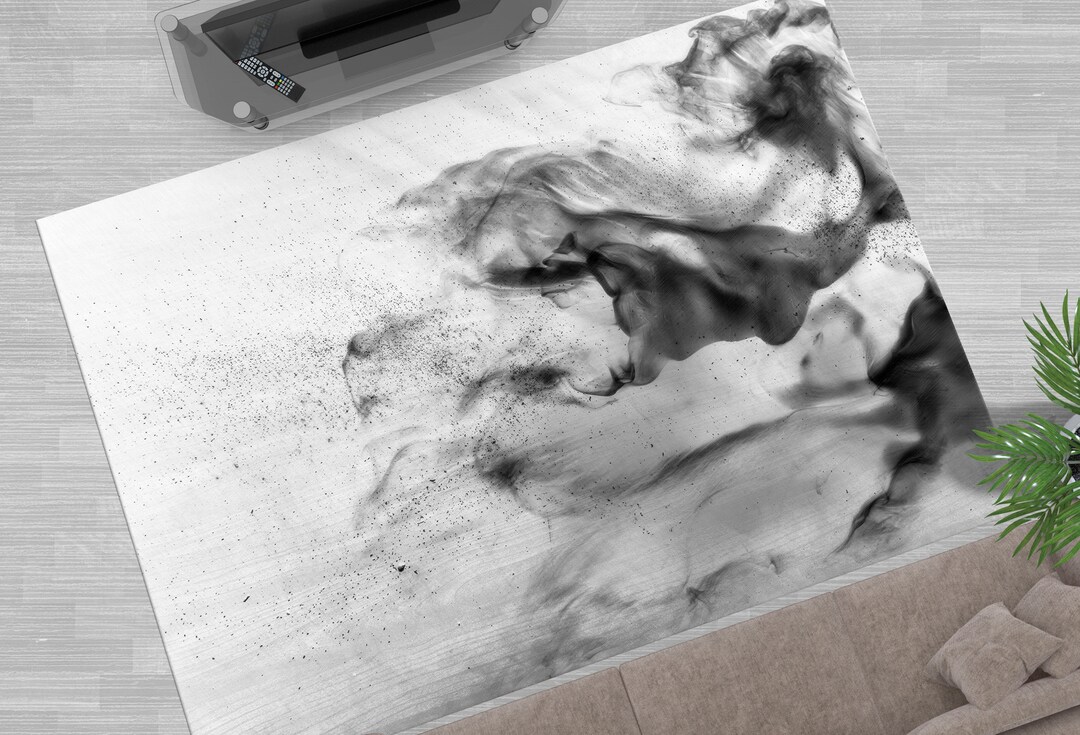 Gray Smoke Rug, Smoke Rug, Abstract Smoke Rugs, Modern Rug, Front Door ...