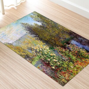 Claude Monet Rug, Corner of the Garden Rug, Montgeron Rug, Abstract ...
