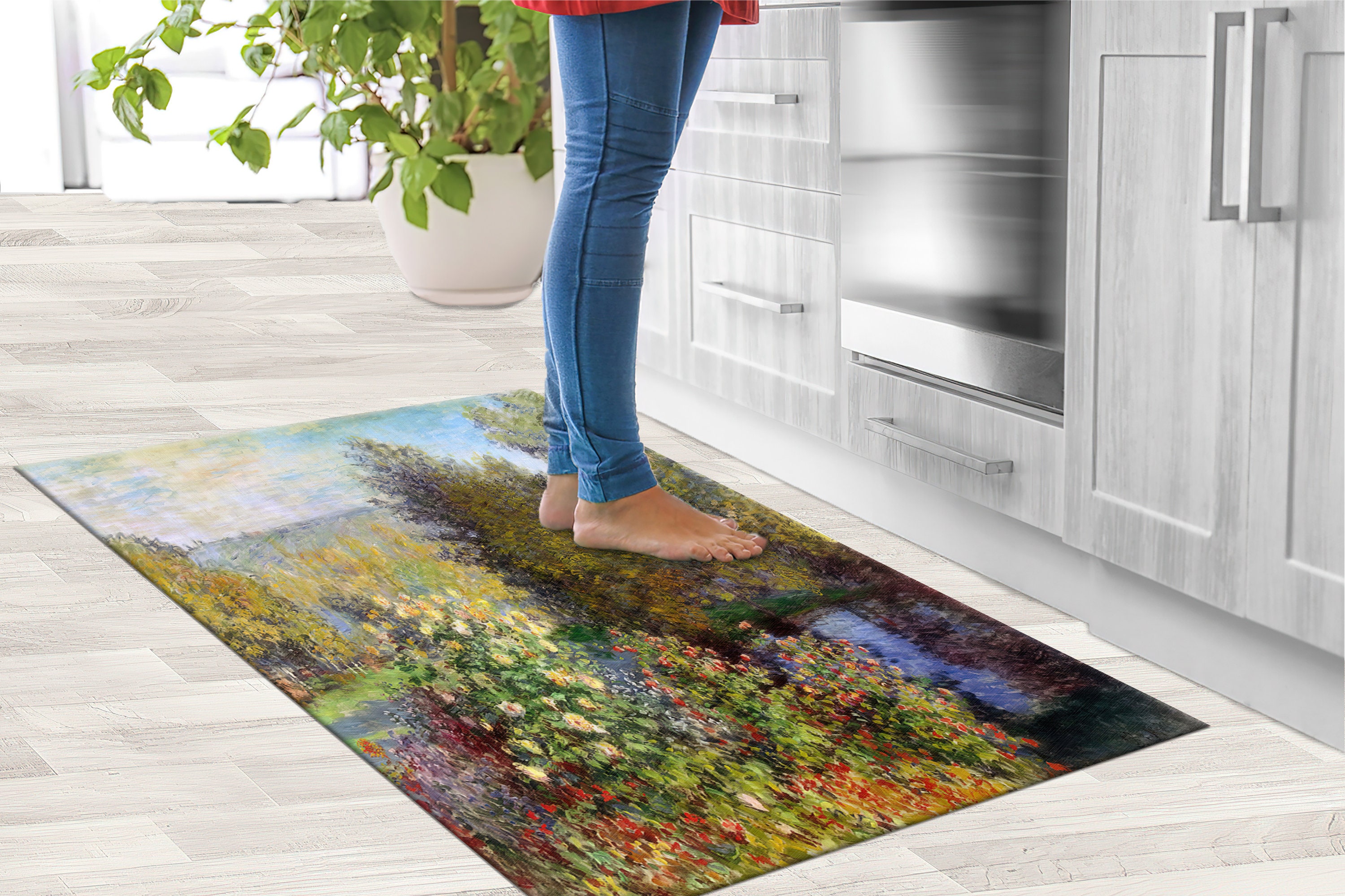 Claude Monet Rug, Corner of the Garden Rug, Montgeron Rug, Abstract ...