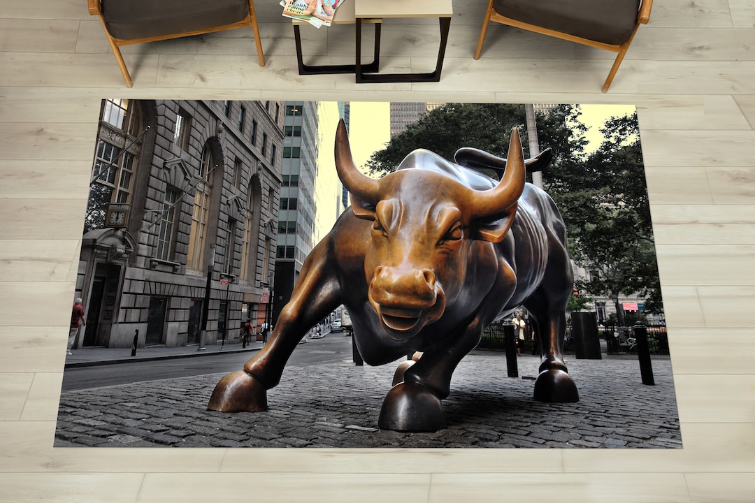 New York Bull Sculpture Rugs, Bull Rugs, Buffalo Rugs, Landscape Rug ...