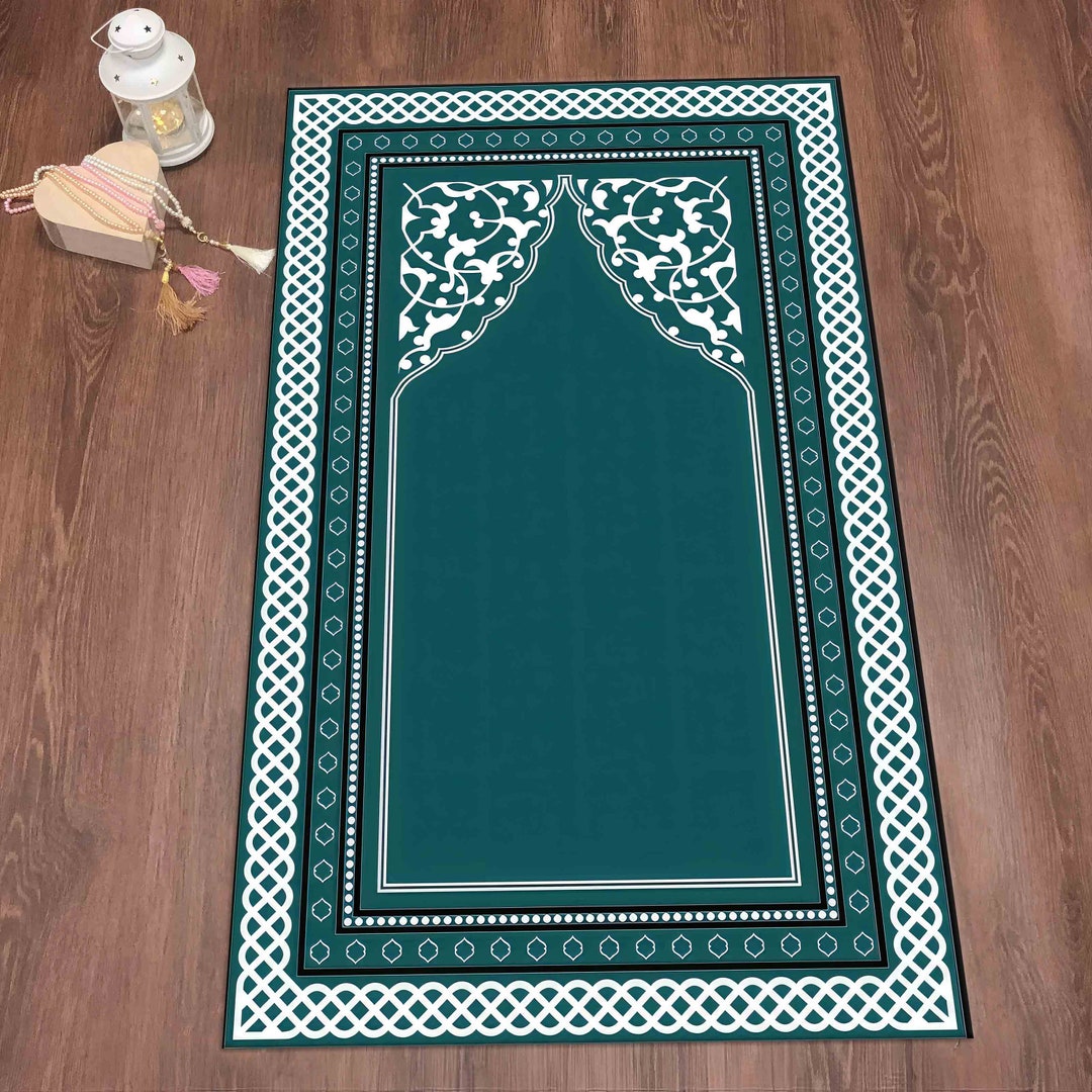 Blue Prayer Rug, Religious Rug, Muslim Rug, Worship Rug, Islamic Rug ...