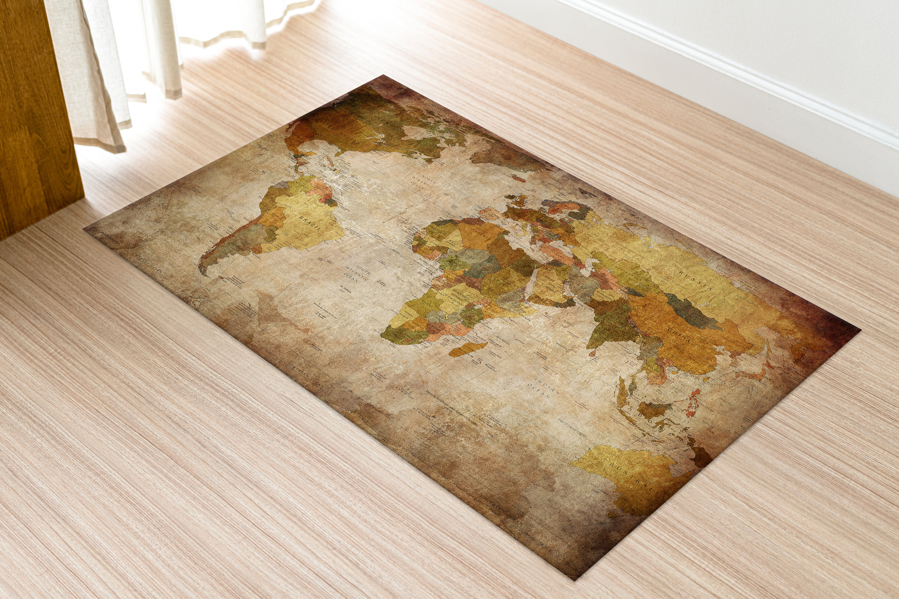 World Map Rug Large World Map Rug World Atlas Rug Map Rug - Etsy Australia