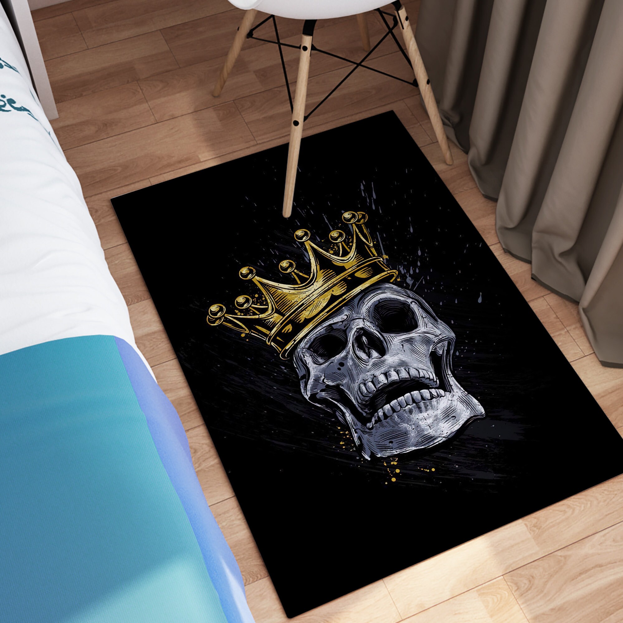 Skull King Rugs, Skull Rug, Trendy Rug, Modern Rug, Easy to Clean Rug ...