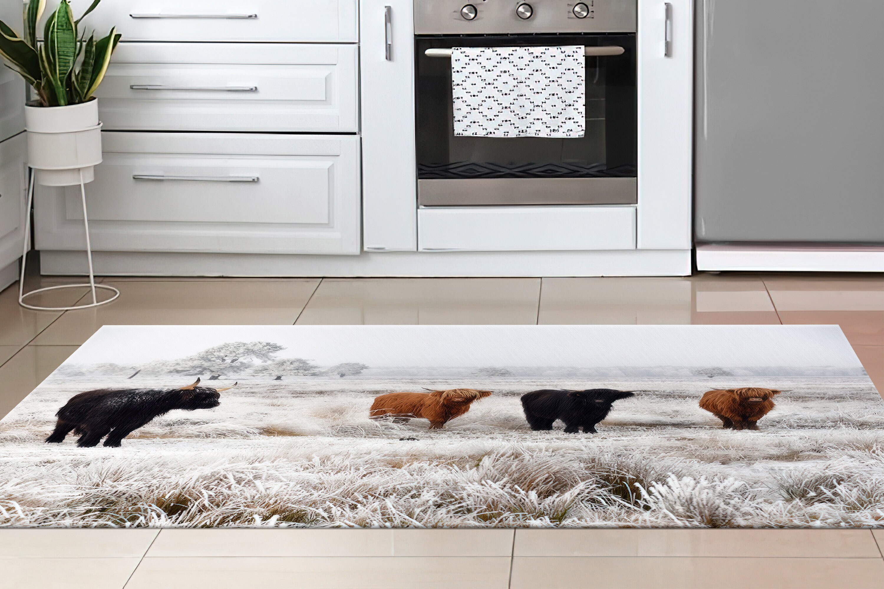 Highland Cow Rug Farm Rug Nature Landscape Rug Animal Rug - Etsy