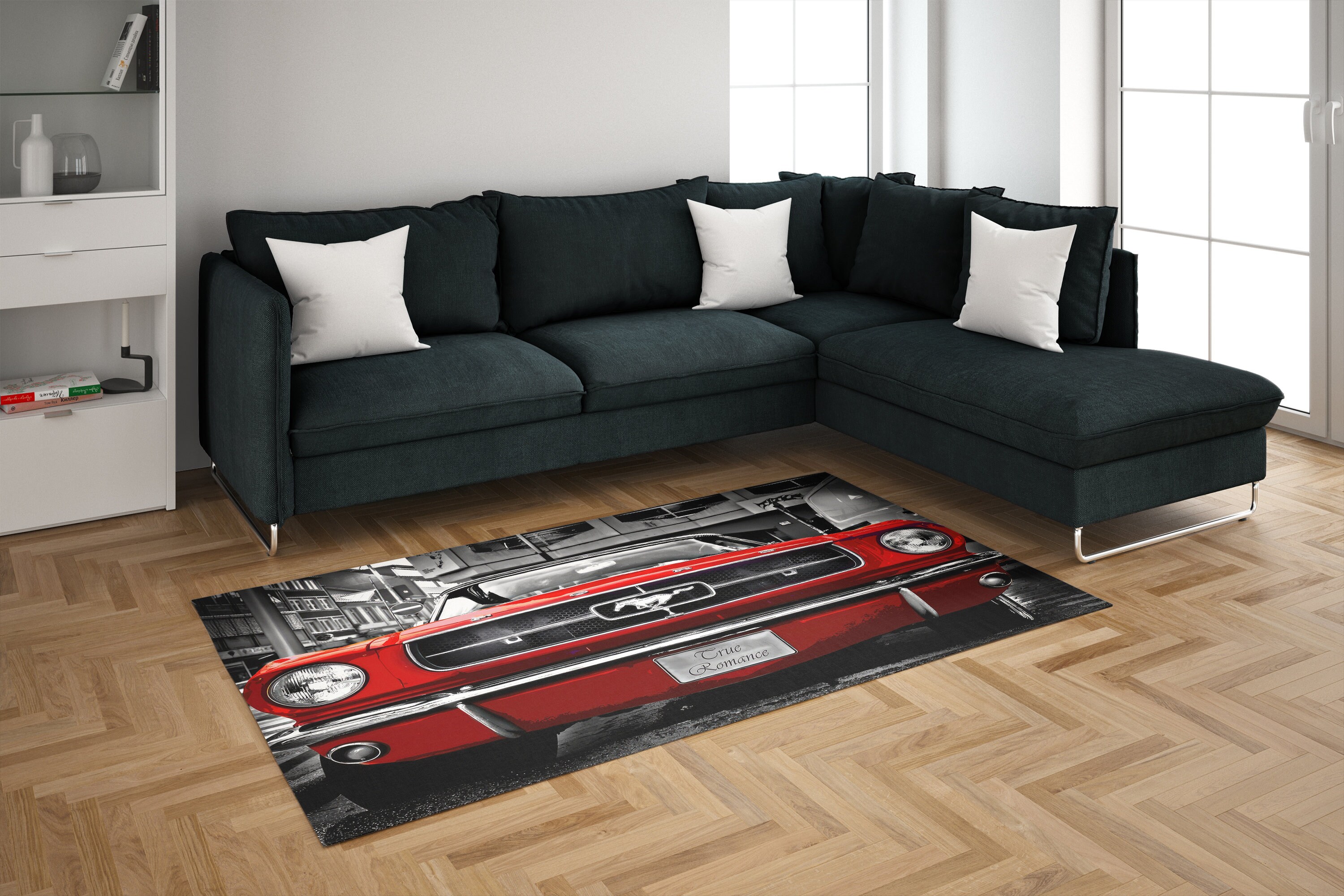 Ford Mustang Shelby Rug, Ford Mustang Rug, Man Cave Rugs, Car Rugs ...
