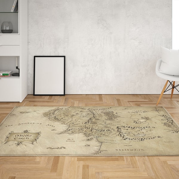 Map of Middle Earth Rug - Etsy