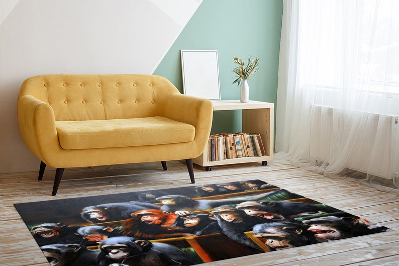 Monkeys Parliament Rug, Monkey Rug, Banksy Rug, Street Rug, Gift Rug ...