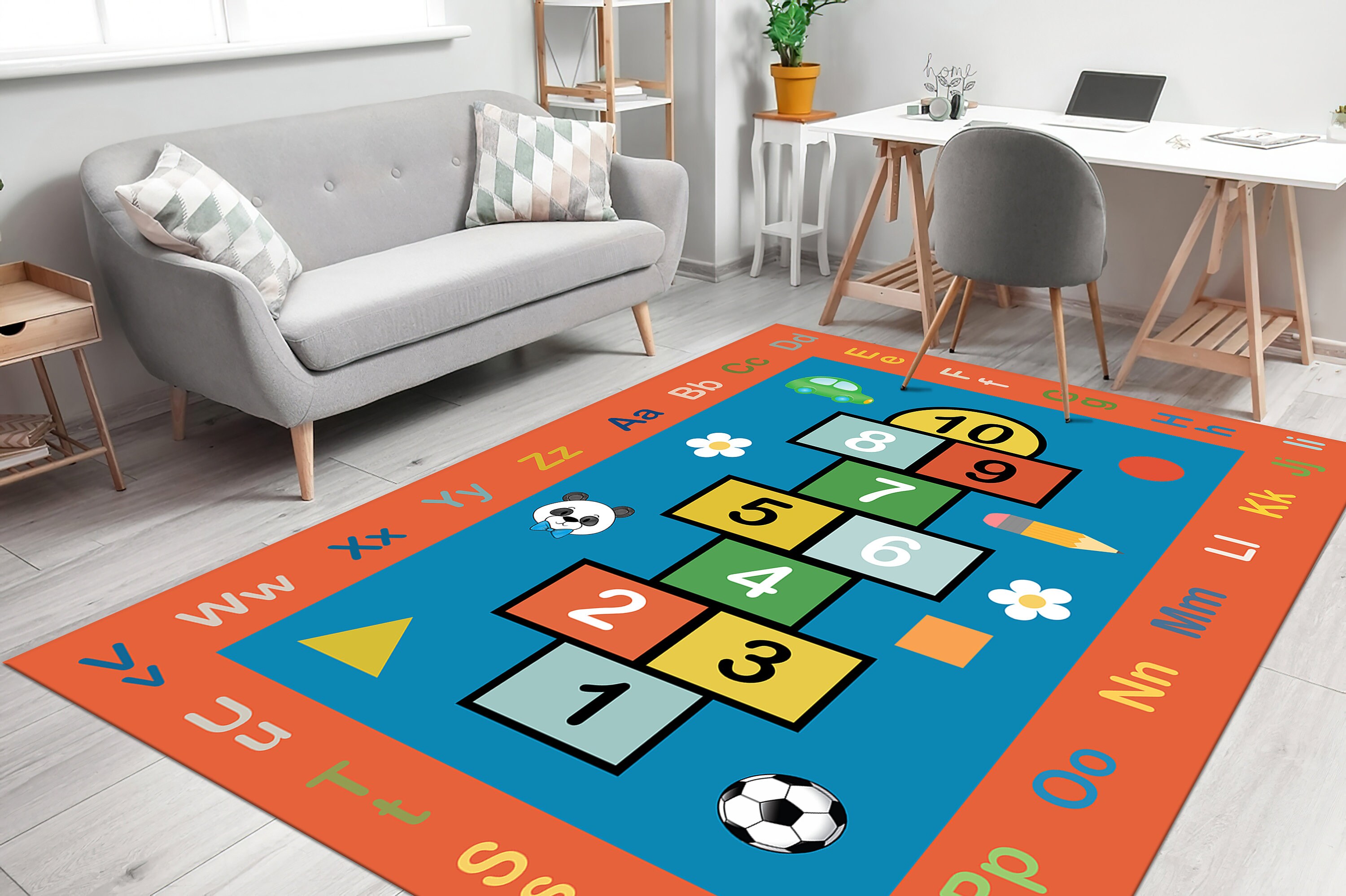 Hopscotch Rug Educational Rug Numbers Rugs Kids Rugs - Etsy