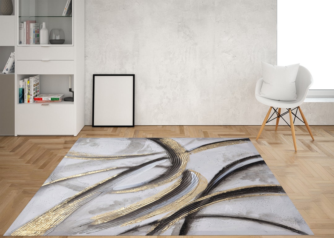 Gold and Silver Rug, Modern Luxury Rugs, Gold Rug, Modern Rugs ...