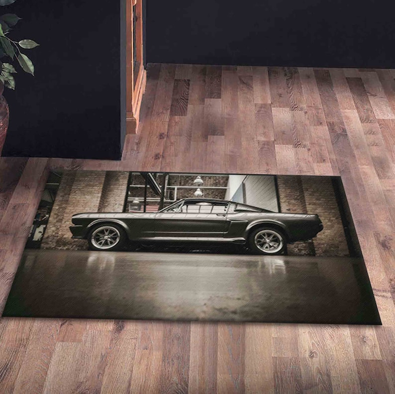 The Ford Mustang Rugs, American Mustang Car Rugs, American Car Rugs ...