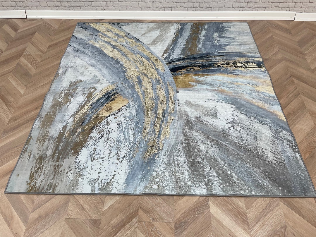 Abstract Gold Marble Rugs, Luxury Marble Rugs, Golden Marble Rugs ...