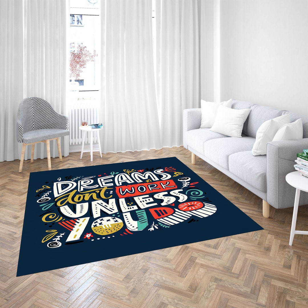Work Rug, Positive Quote Rug, Success Rug, Bathroom Rug, Home Decor Rug ...