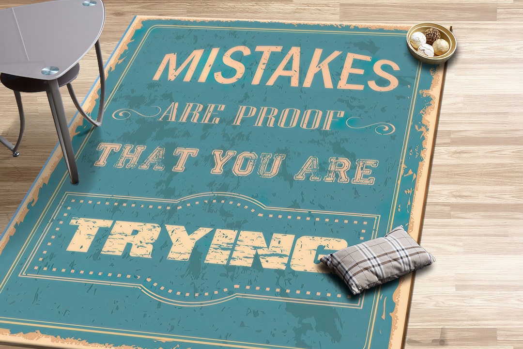 Hard Work Rug, Blue Rug, Motivational Rug, Step Rug, Classic Rug, Salon ...