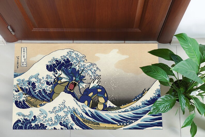 The Great Wave Rug, Wave off Kanagawa Rugs, Japanese Rug, Reproduction ...