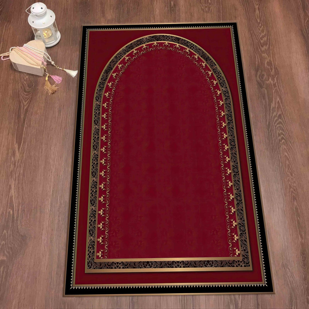 Red Prayer, Gold Prayer Rugs, Spiritual Rugs, Prayer Rug, Muslim ...