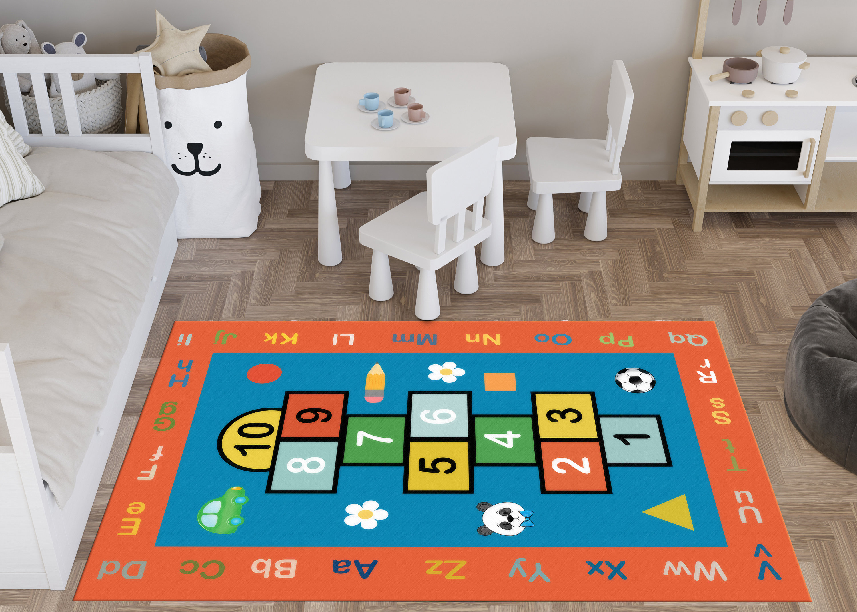 Hopscotch Rug Educational Rug Numbers Rugs Kids Rugs - Etsy