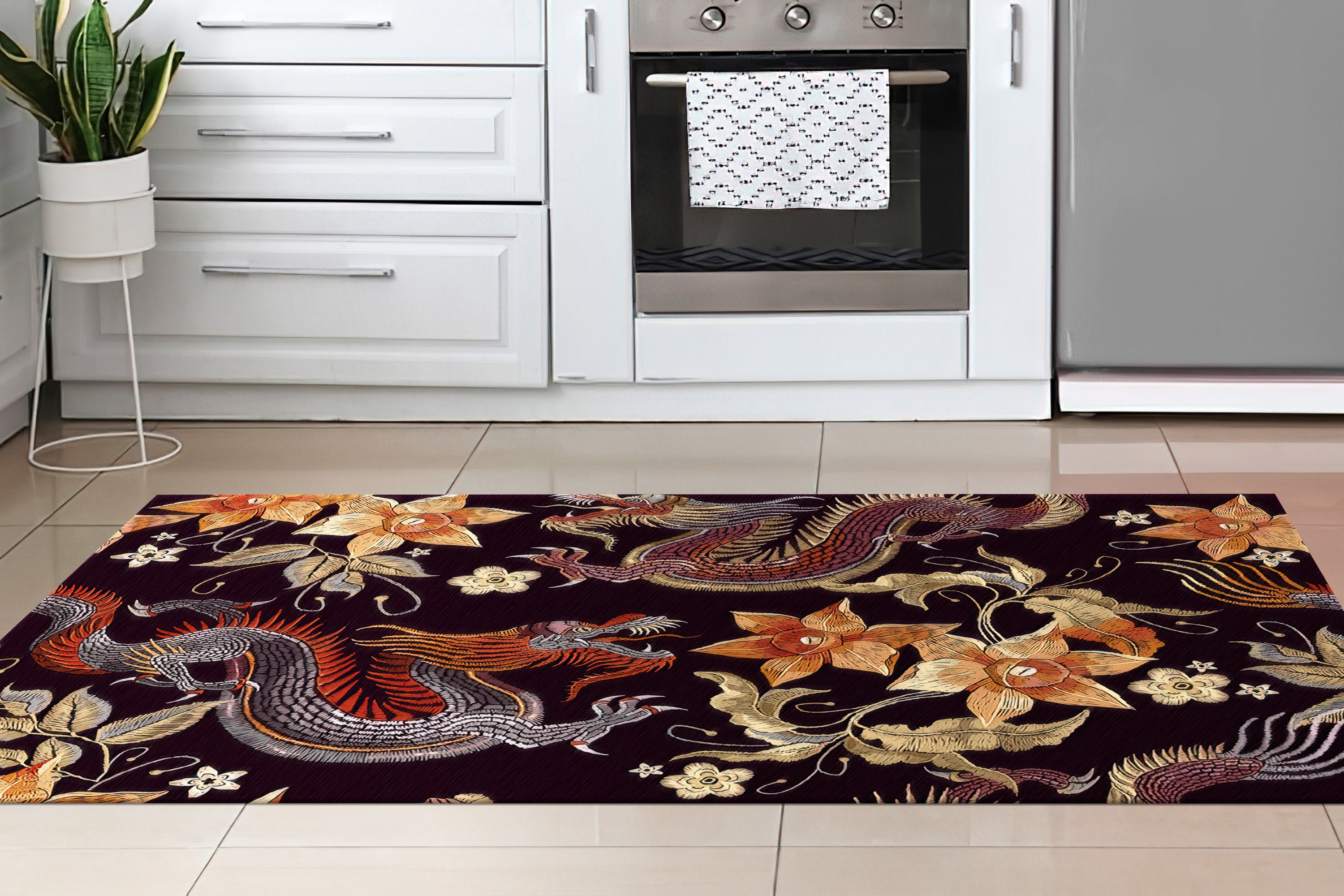 Asian Dragon Pattern Rug, Dragon Rug, Japanese Rug, Chinese Dragon Rugs ...