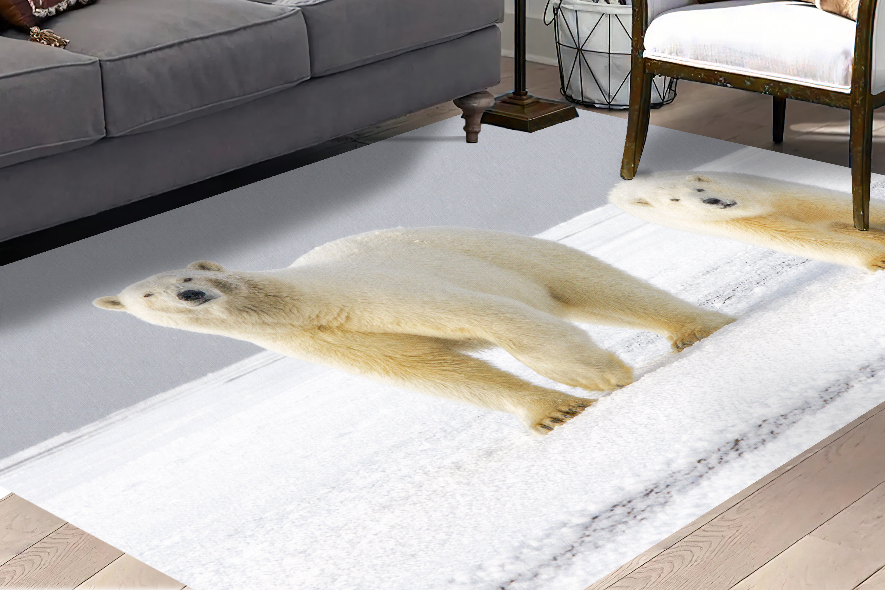 Bear Rugs, Two Bears Rug, Polar Bear Rug, Animal Rug, Wall Hanging Rug ...
