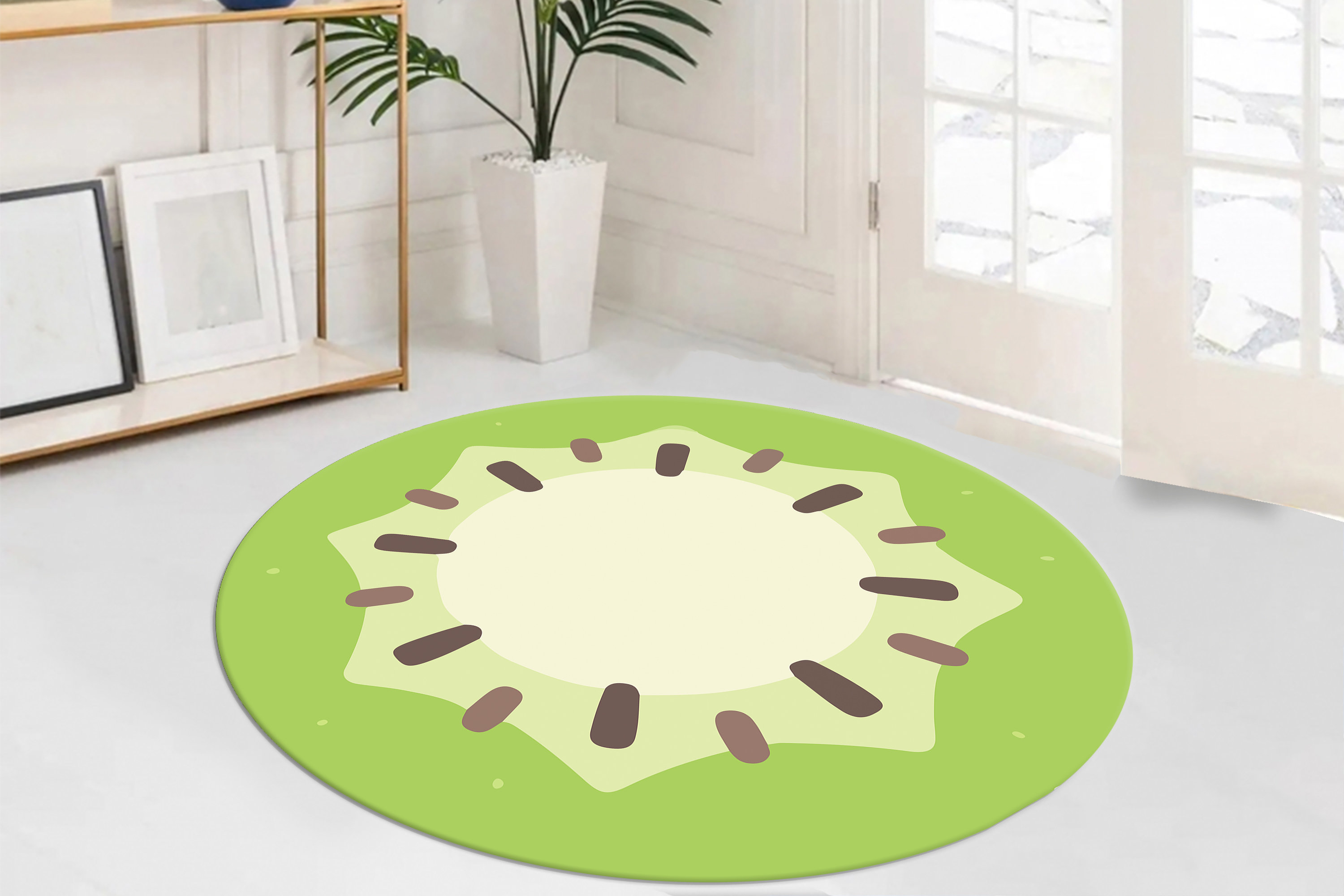 Kiwi Rugs, Trendy Rugs, Sliced Fruit Rugs, Modern Rug, Non-slip Carpet ...