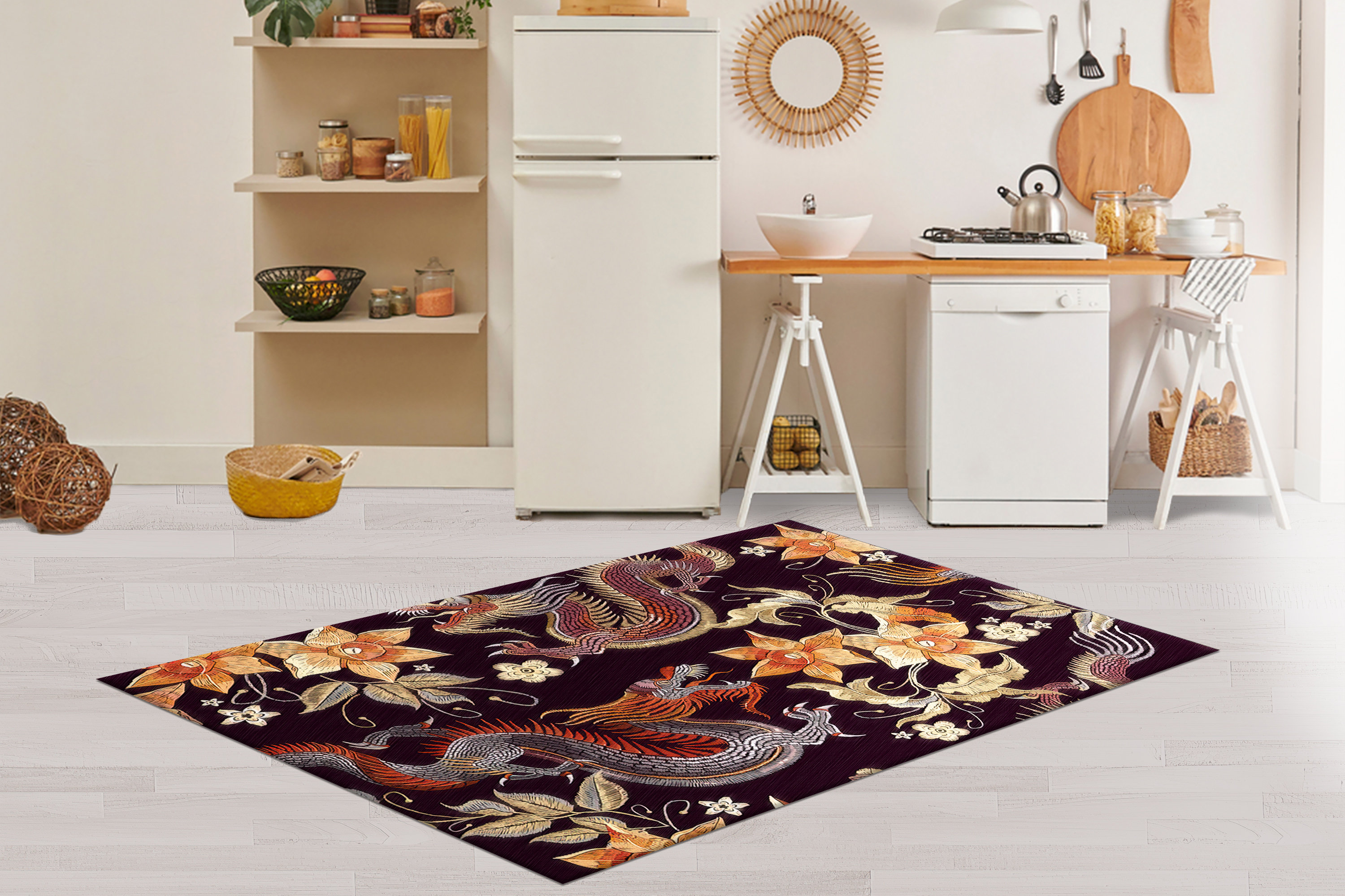 Asian Dragon Pattern Rug, Dragon Rug, Japanese Rug, Chinese Dragon Rugs ...