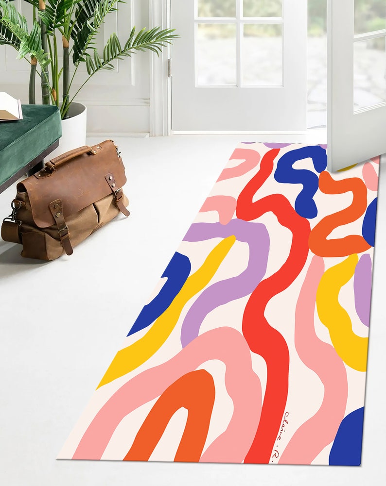 Keith Haring Rug, Colorful Rugs, Dancing Rugs, Graffiti Rug, Pattern ...