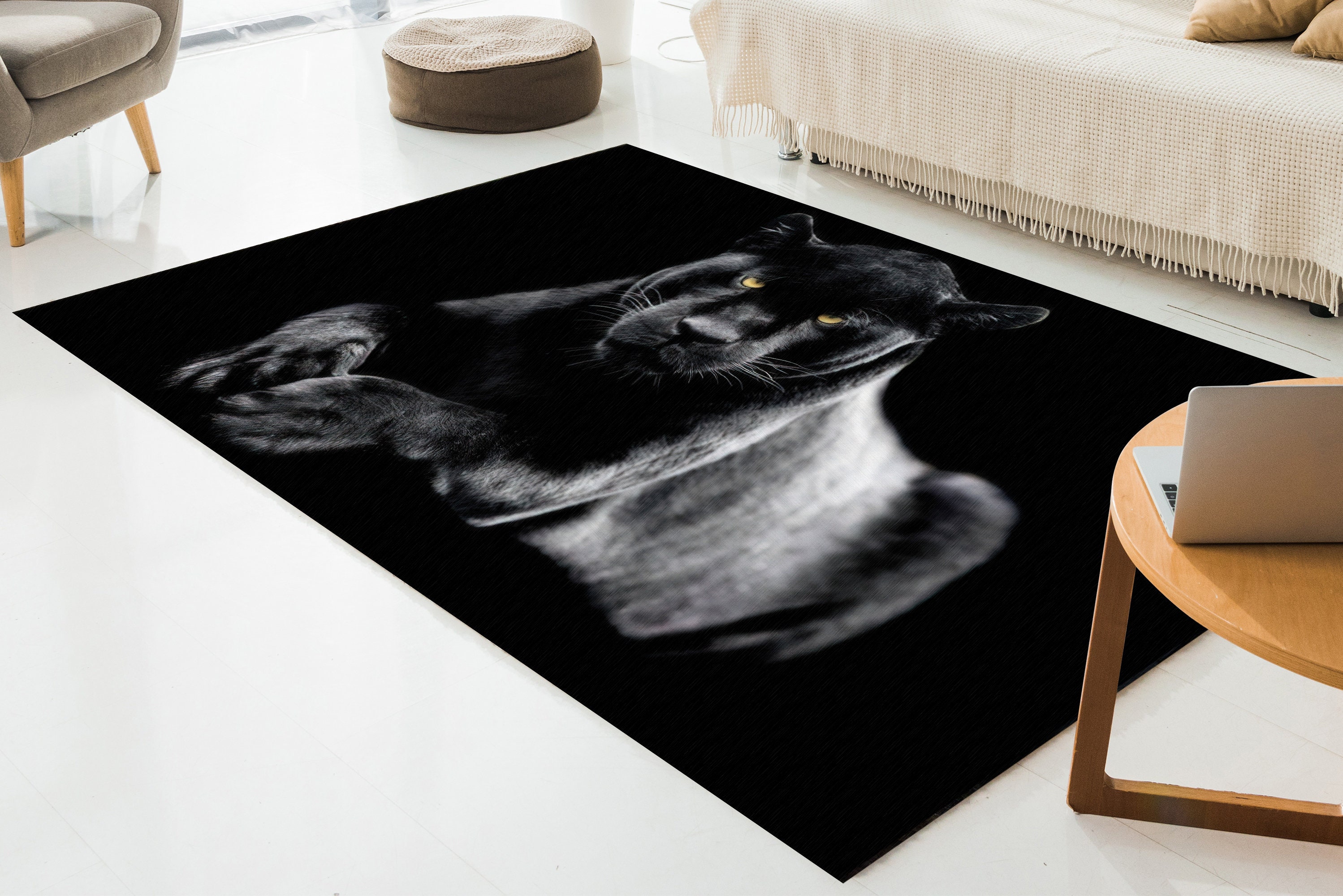 Jaguar Rugs, Black Rugs, Black Panther Rugs, Animal Rug, Pet Friendly ...