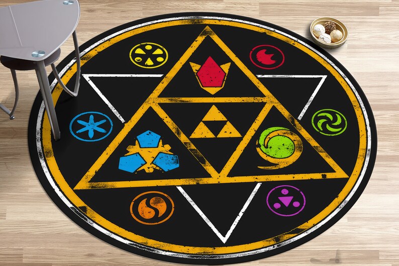 Legend of Zelda Rugs, Gift for Gamer Rug, Round Rugs, Modern Rugs ...