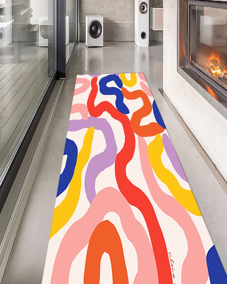 Keith Haring Rug, Colorful Rugs, Dancing Rugs, Graffiti Rug, Pattern ...