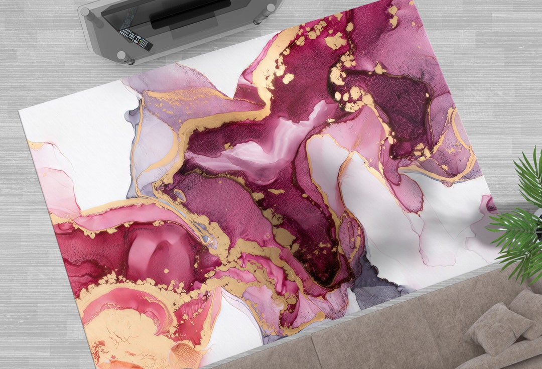 Pink Marble Rug, Luxury Marble Rug, Modern Rug, Salon Rug, Area Rug ...