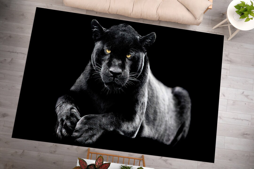 Jaguar Rugs, Black Rugs, Black Panther Rugs, Animal Rug, Pet Friendly ...