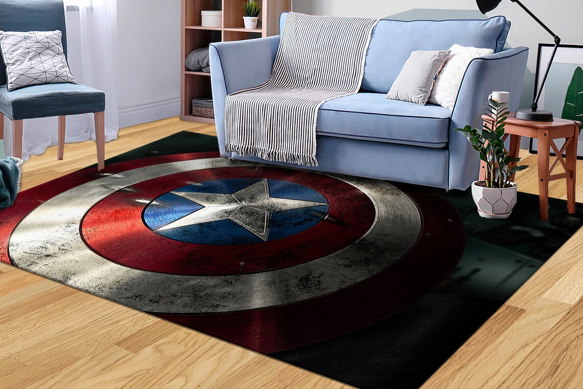 Captain America Rug, Best Movie Rug, Movie Rug, Modern Rug, Pet ...