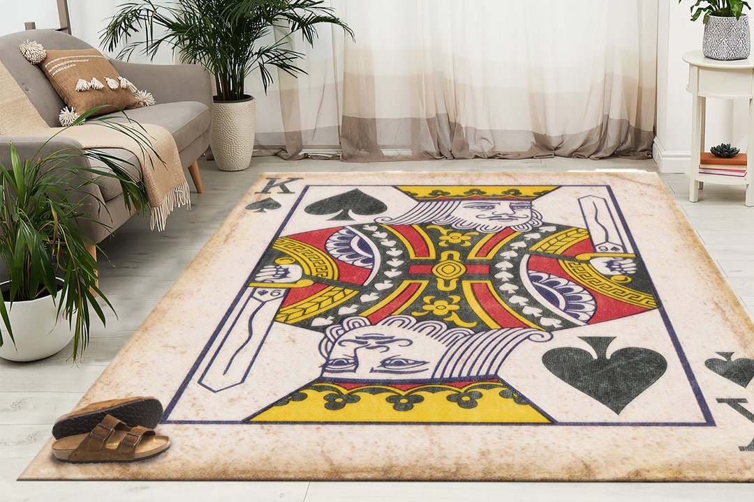Playing Card King Rugs, Card Rugs, Playing Card Rugs, Modern Rug, Non ...