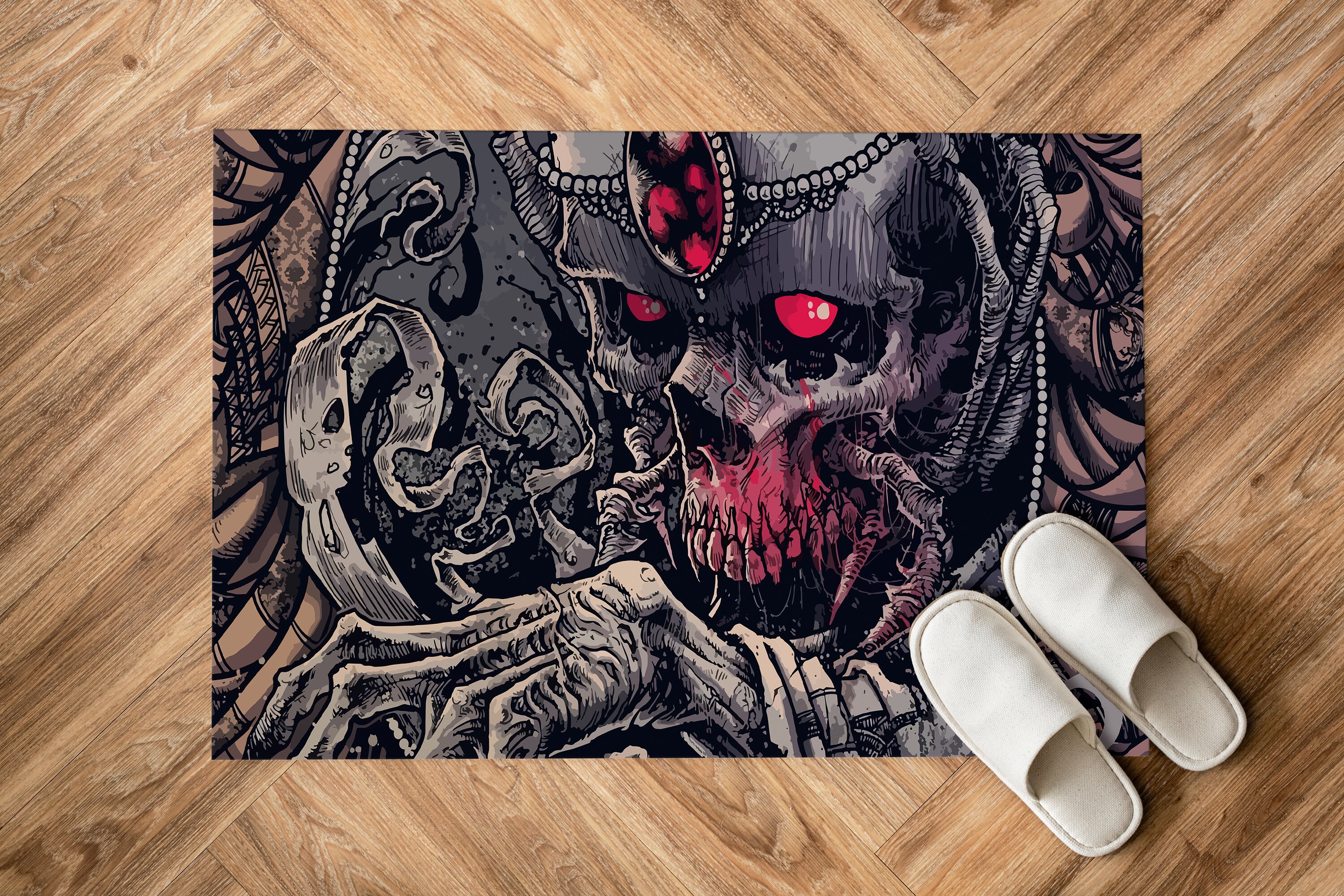 Satanic Rugs Skull Rug Horror Rug Modern Rugs Bedroom Rug - Etsy