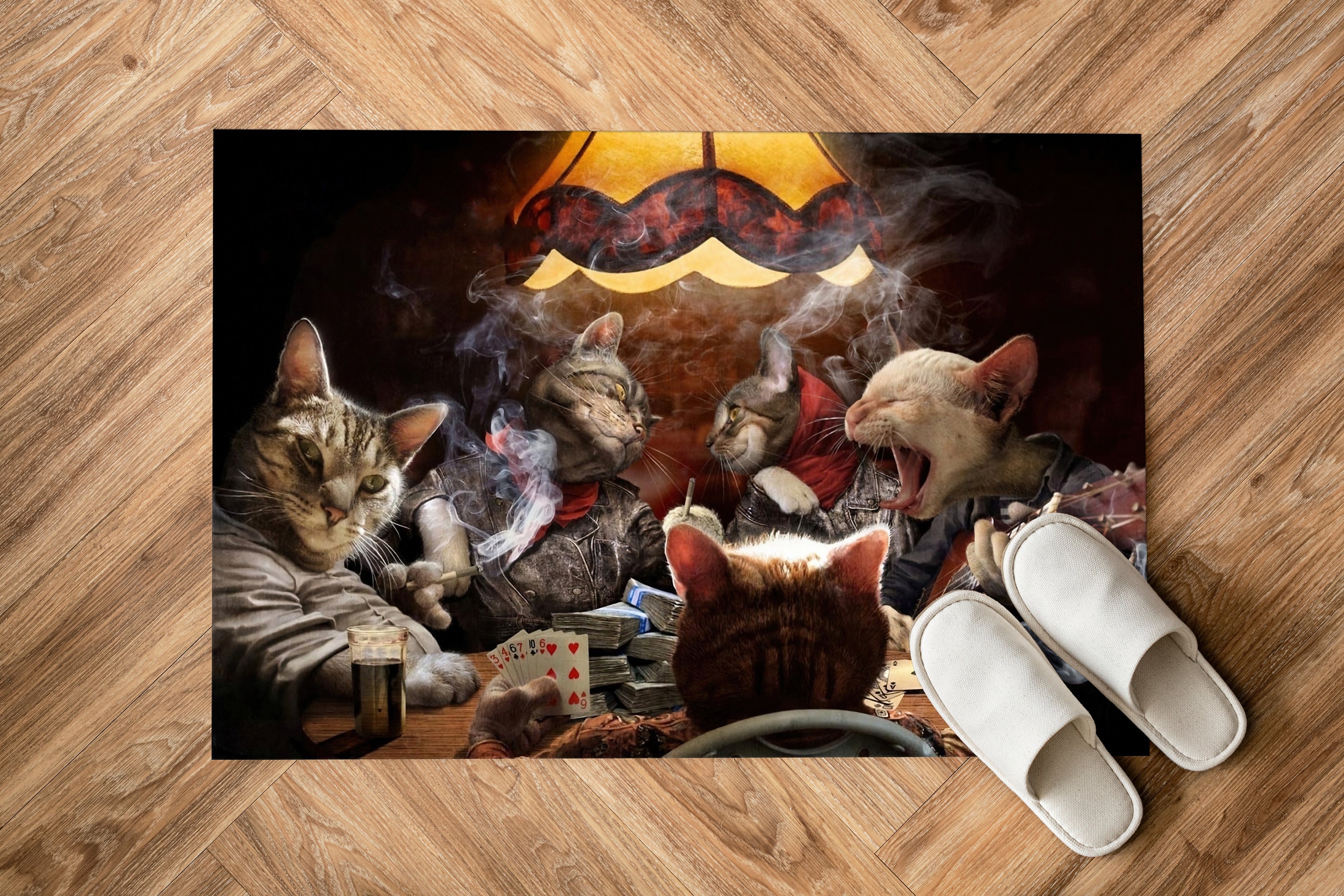 Cats With Playing Cards Rugs Animal Rugs Cats Rugs Modern - Etsy