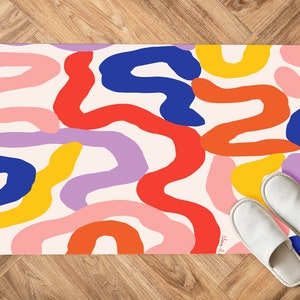Keith Haring Rug, Colorful Rugs, Dancing Rugs, Graffiti Rug, Pattern ...