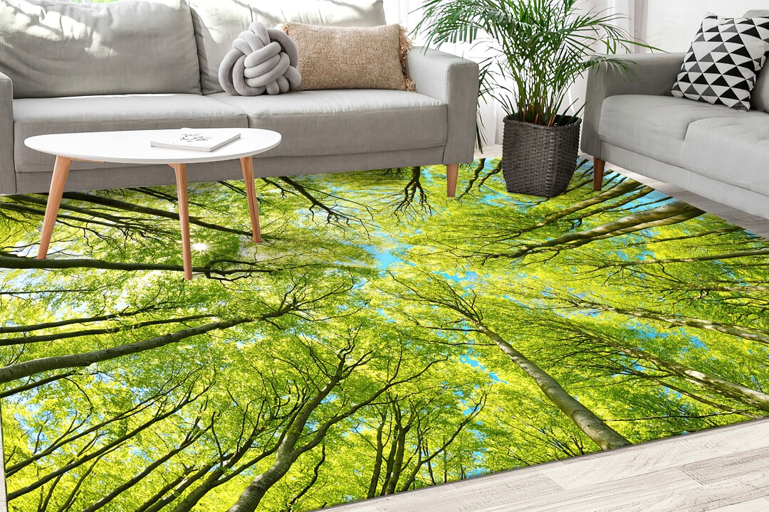 Tree Branch Landscape Rugs, Tree Rug, Forest Rug, Landscape Rugs, Gift ...