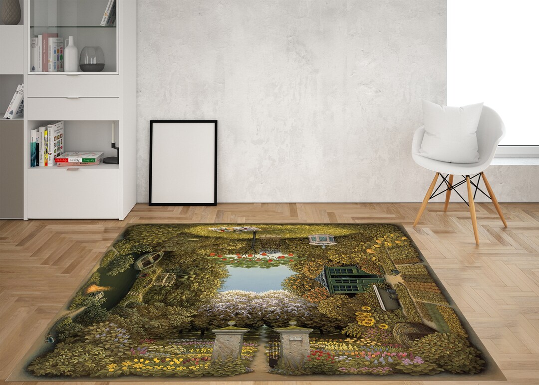 Surreal Garden Rugs, Abstract Landscape Rugs, Surreal Rug, Modern Rugs ...