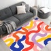 Keith Haring Rug, Colorful Rugs, Dancing Rugs, Graffiti Rug, Pattern ...