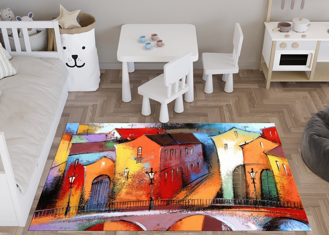 Colorful Rugs, Colorful City Rugs, Modern Rugs, Landscape Rugs ...