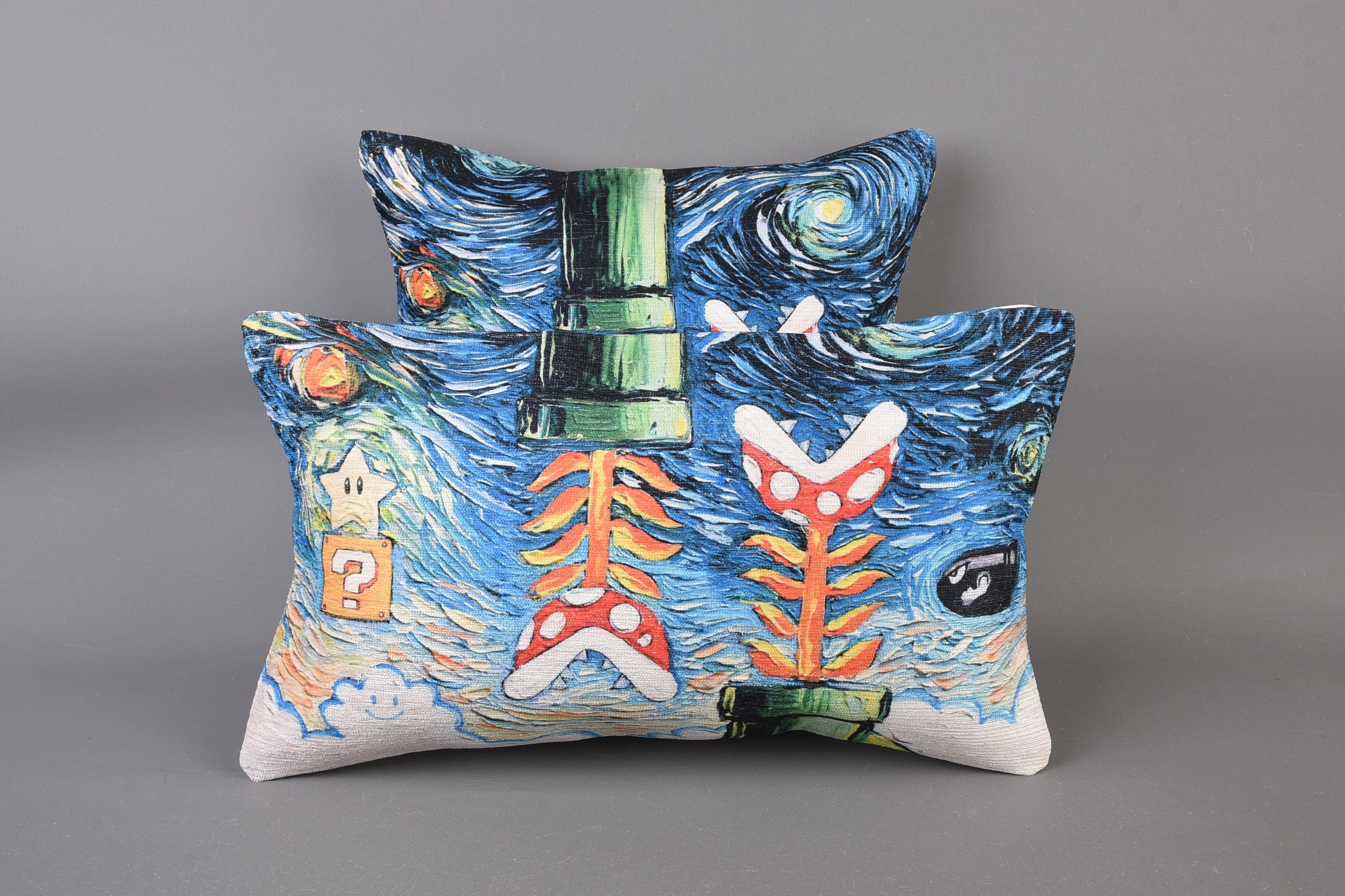 Mario Starry Night Pillow, Game Room Decor, Mario Bros, Mario World ...